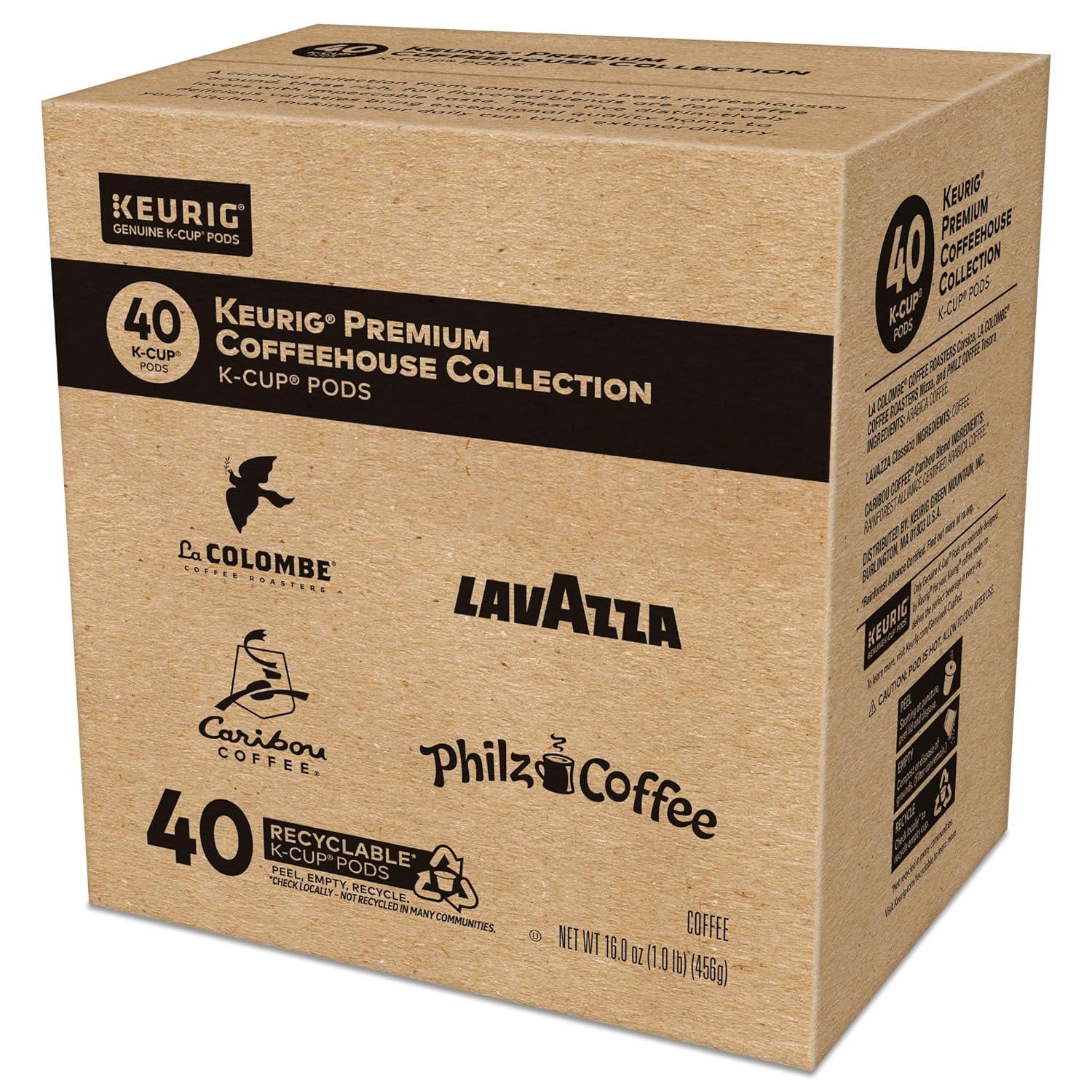Keurig Premium Coffeehouse Collection, Single Serve Keurig K-Cup Pods, Medium and Dark Roast ...
