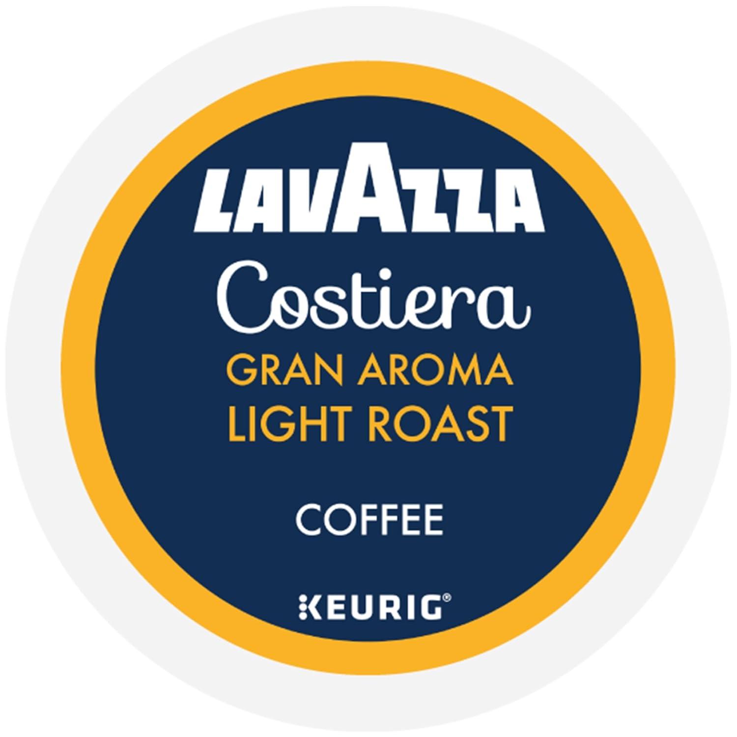 Lavazza Costiera Gran Aroma, Single-Serve Keurig K-Cup Pods, Light Roast Coffee, 60-Count Box (6 ...